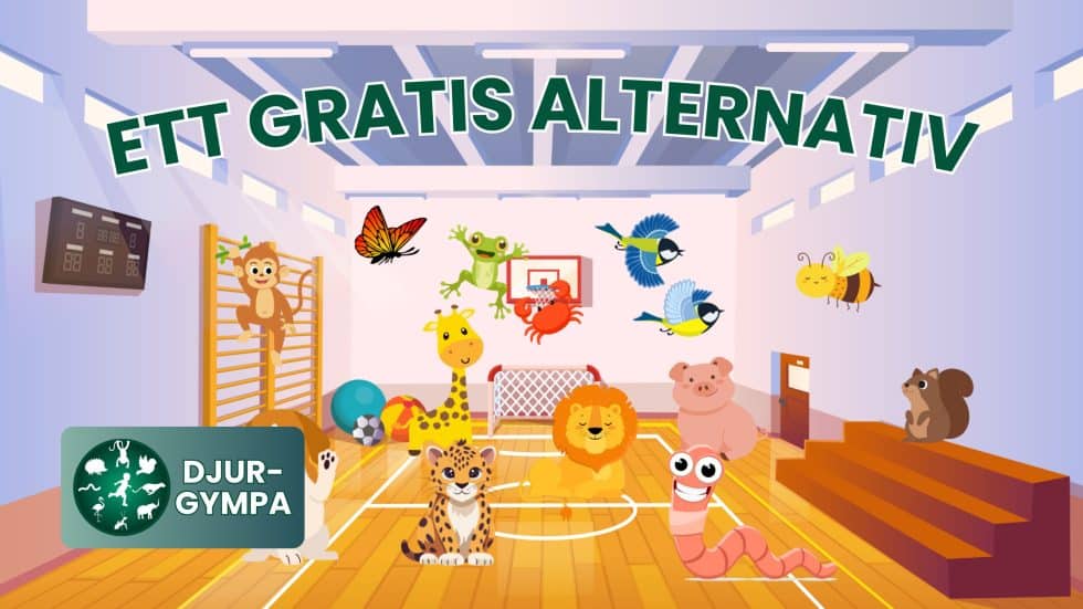 Gratis barn-gymnastik-koncept med djur-tema | DJUR-GYMPA
